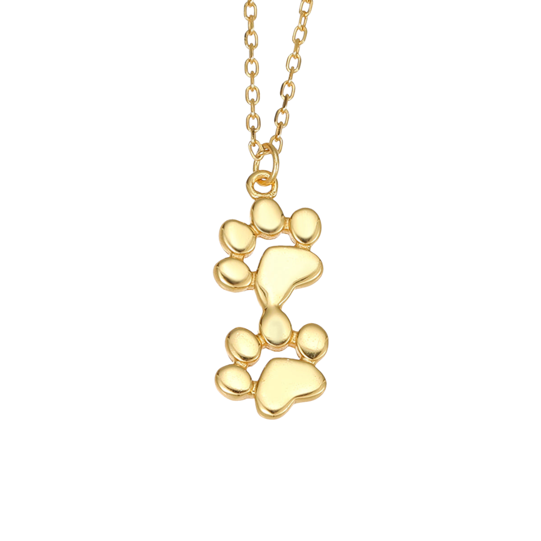 Double Stacked Paw Necklace – Saving The Paws US